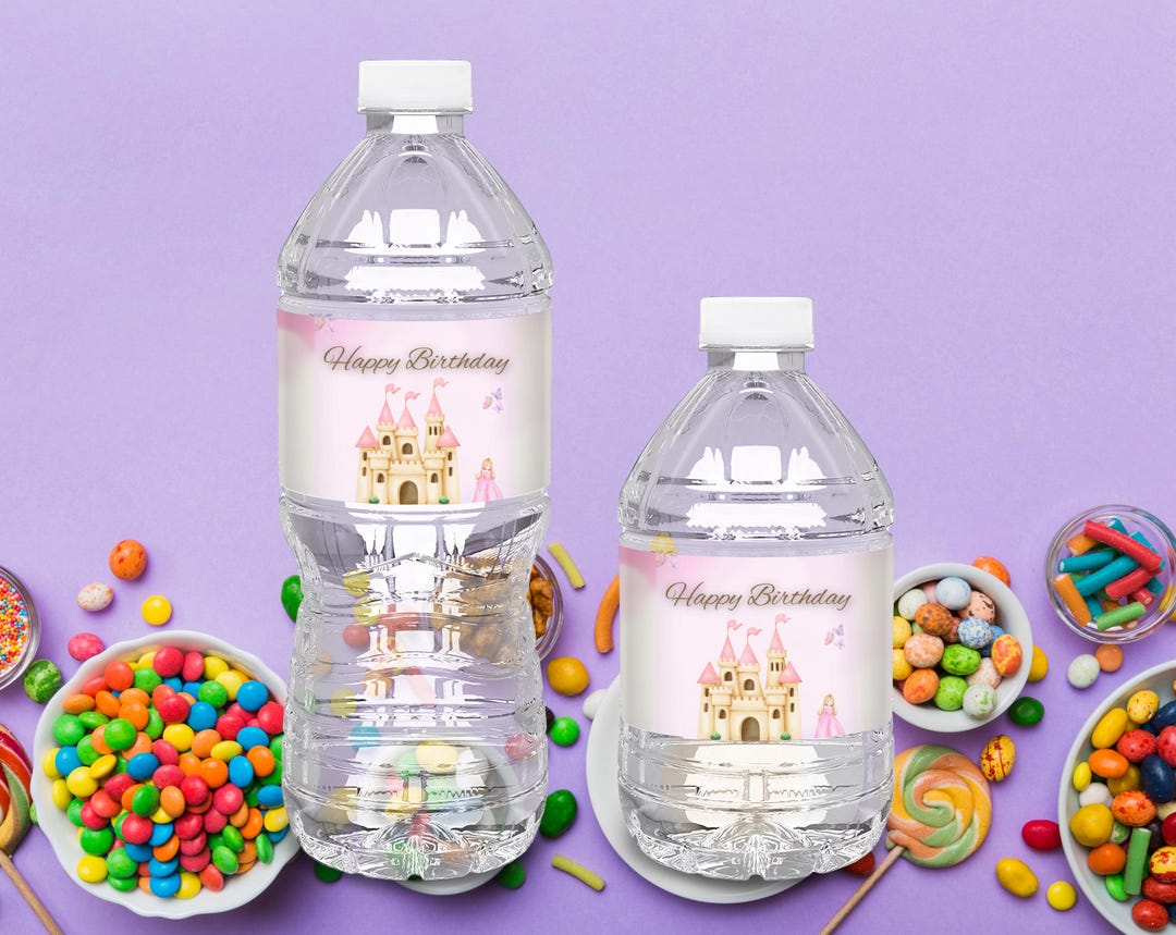 Editable Princess Chip Bag& Water Bottle Label Template | DIY Printable ...