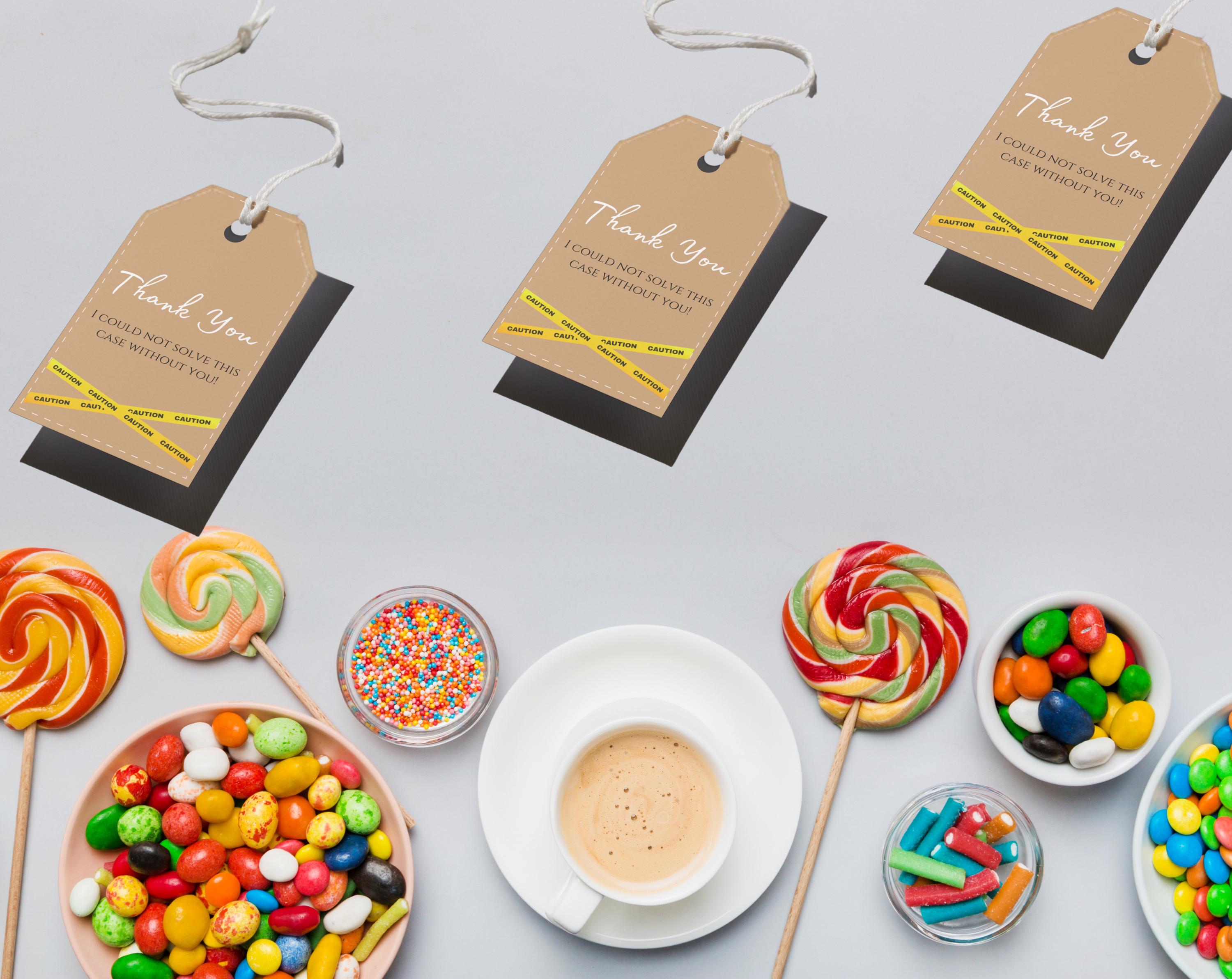 Detective-themed Party Printables - Editable Chip Bag, Water Bottle ...