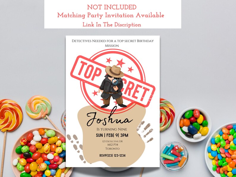 Detective-themed Party Printables - Editable Chip Bag, Water Bottle ...