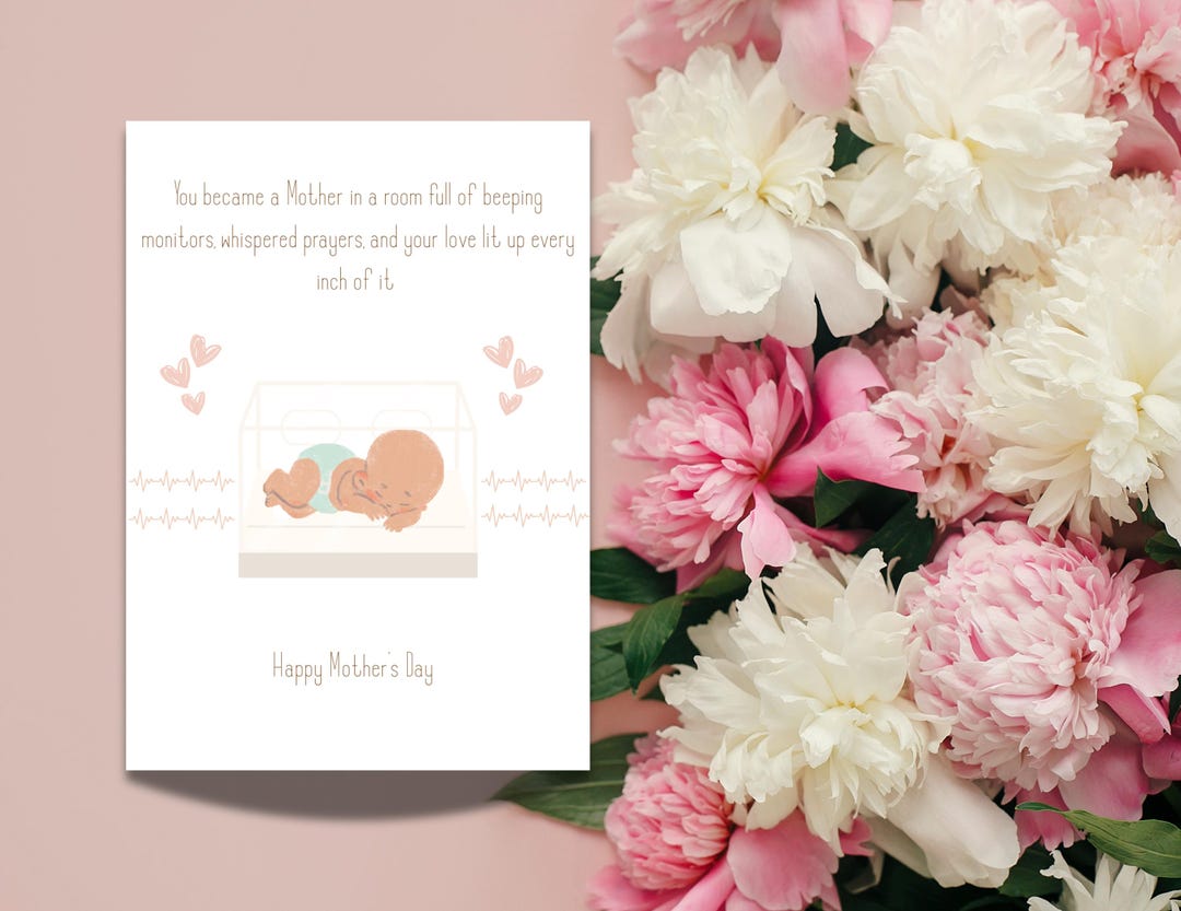 NICU Mother's Day Card | Premature Baby Card | Digital Encouragemnet ...