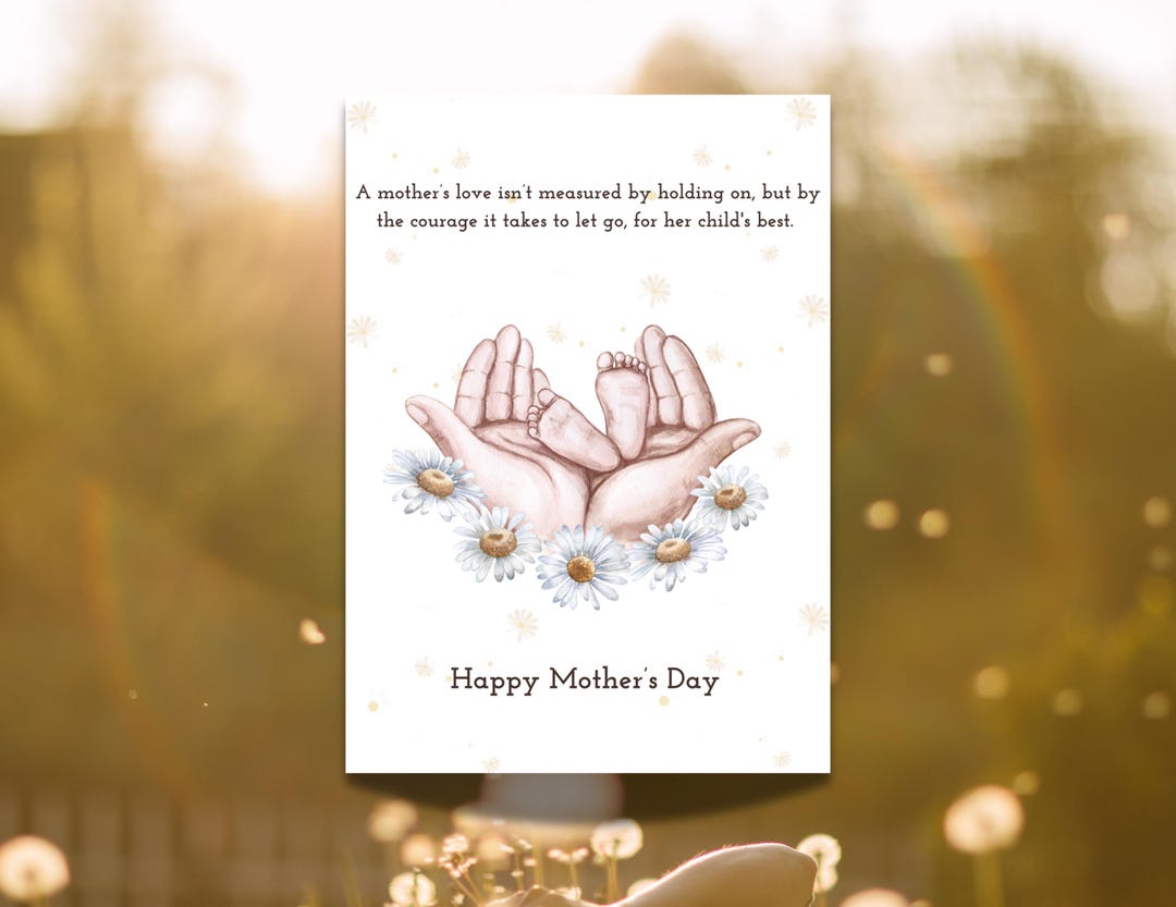 Adoption Mother's Day Card| Birth Mom Printable | Digital Card for ...