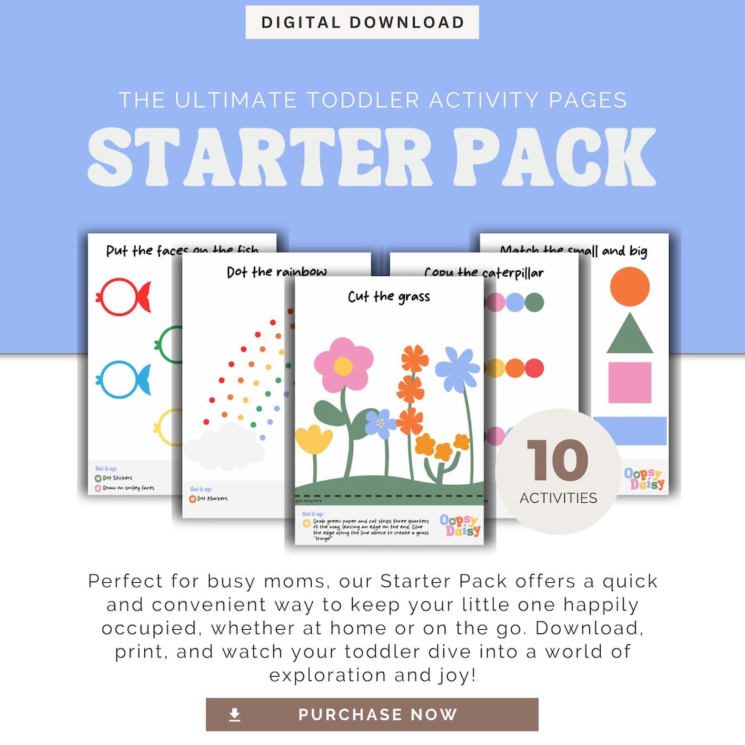 Toddler Activity Journal, Printable DIY Toddler Activities, Learning ...