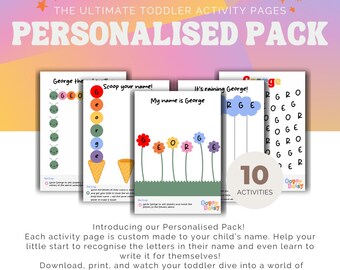 Toddler Activity Journal, Printable DIY Toddler Activities, Learning ...