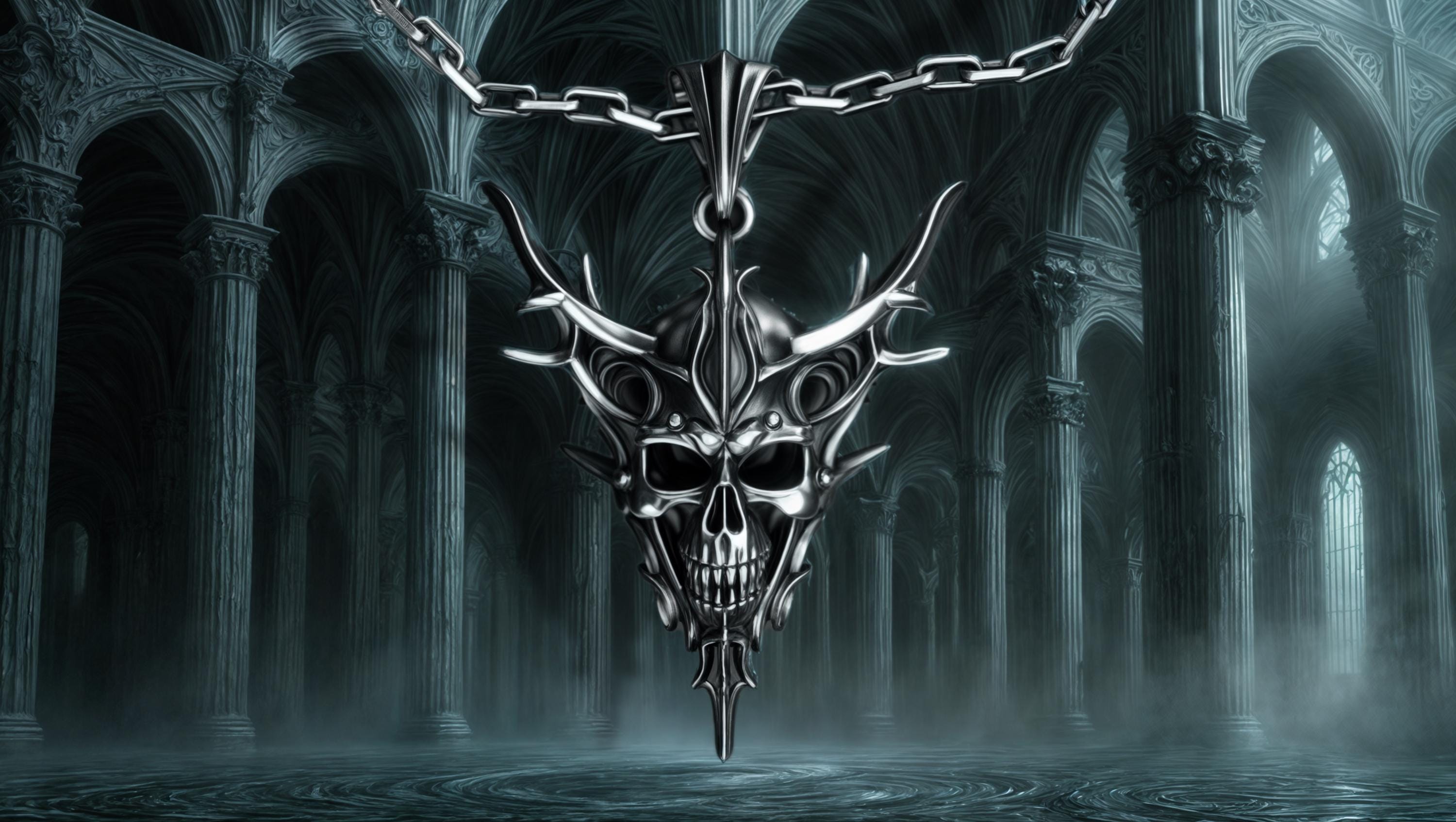 Sterling Silver Demon Skull Pendant – Gothic Fantasy Necklace - Etsy