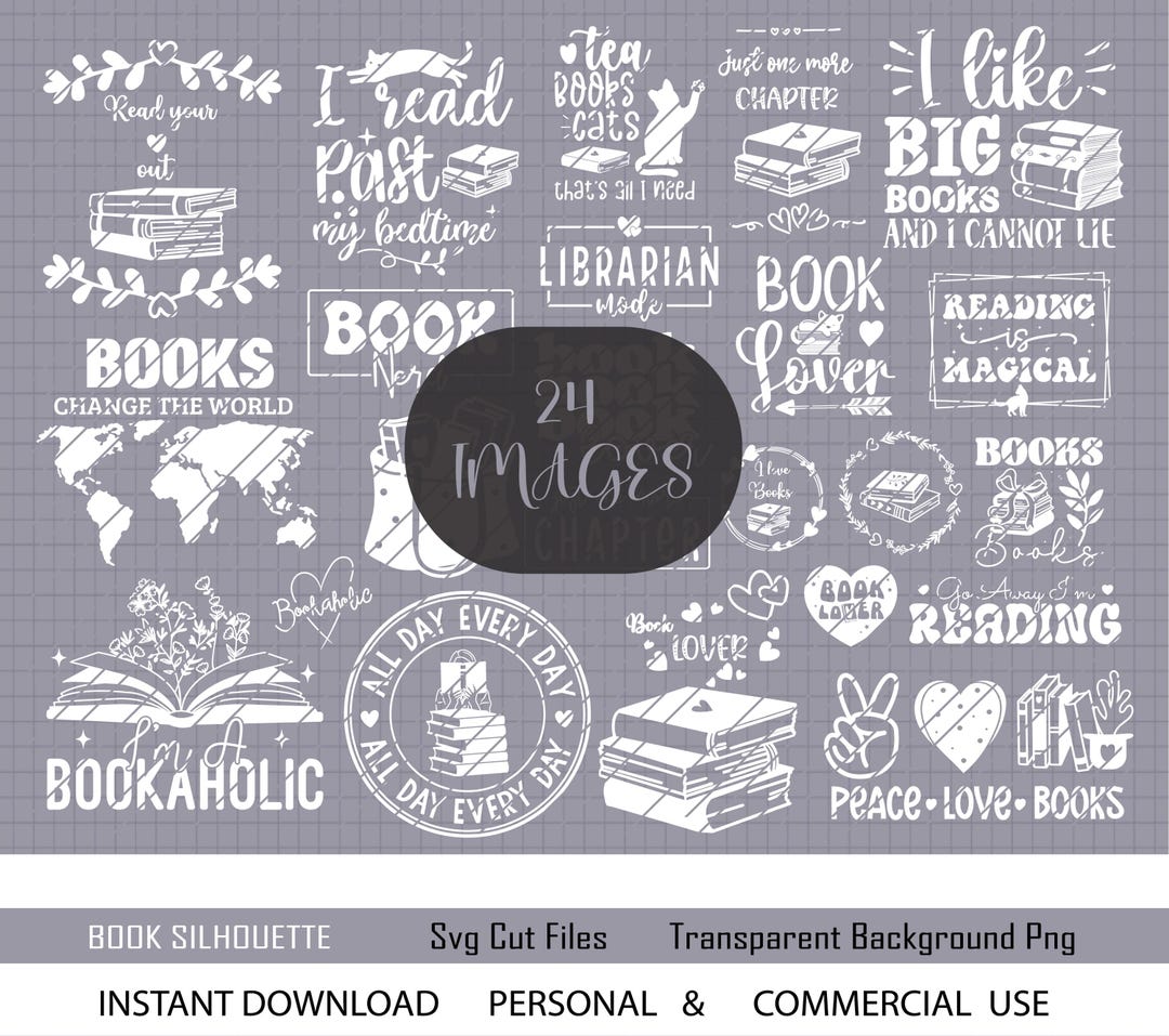 Reading SVG Bundle, Floral Book Svg, Cut Files, Commercial Use, Cricut ...