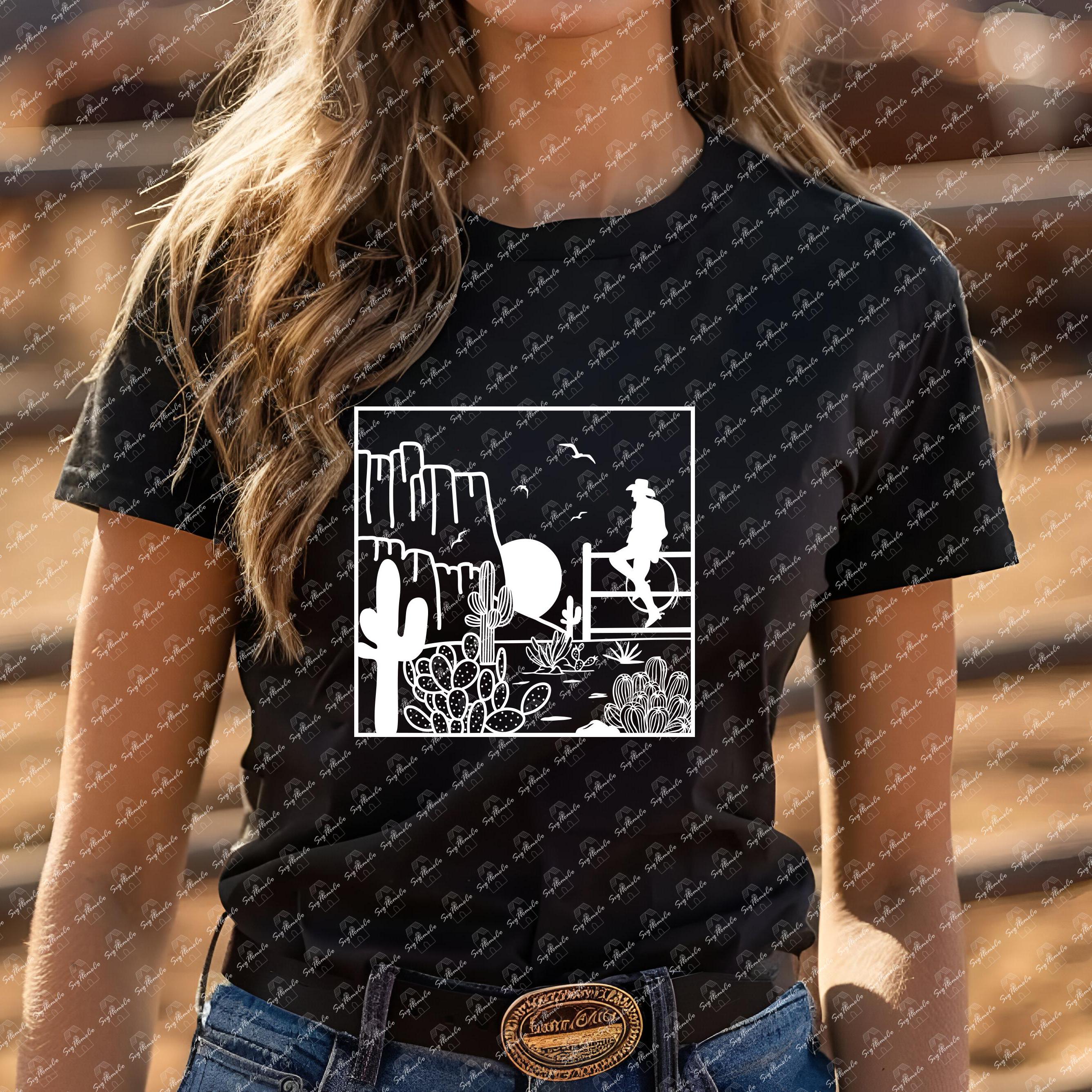 Cactus Scene Svg, Cactus Svg, Desert Landscape Svg, Western Svg, Cactus ...