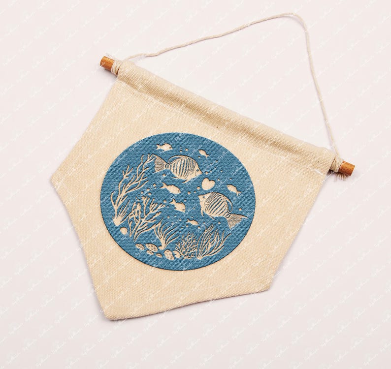 Underwater Scene Svg, Fish Scene Dxf Cut Files Ocean Laser Cut Svg Dxf ...