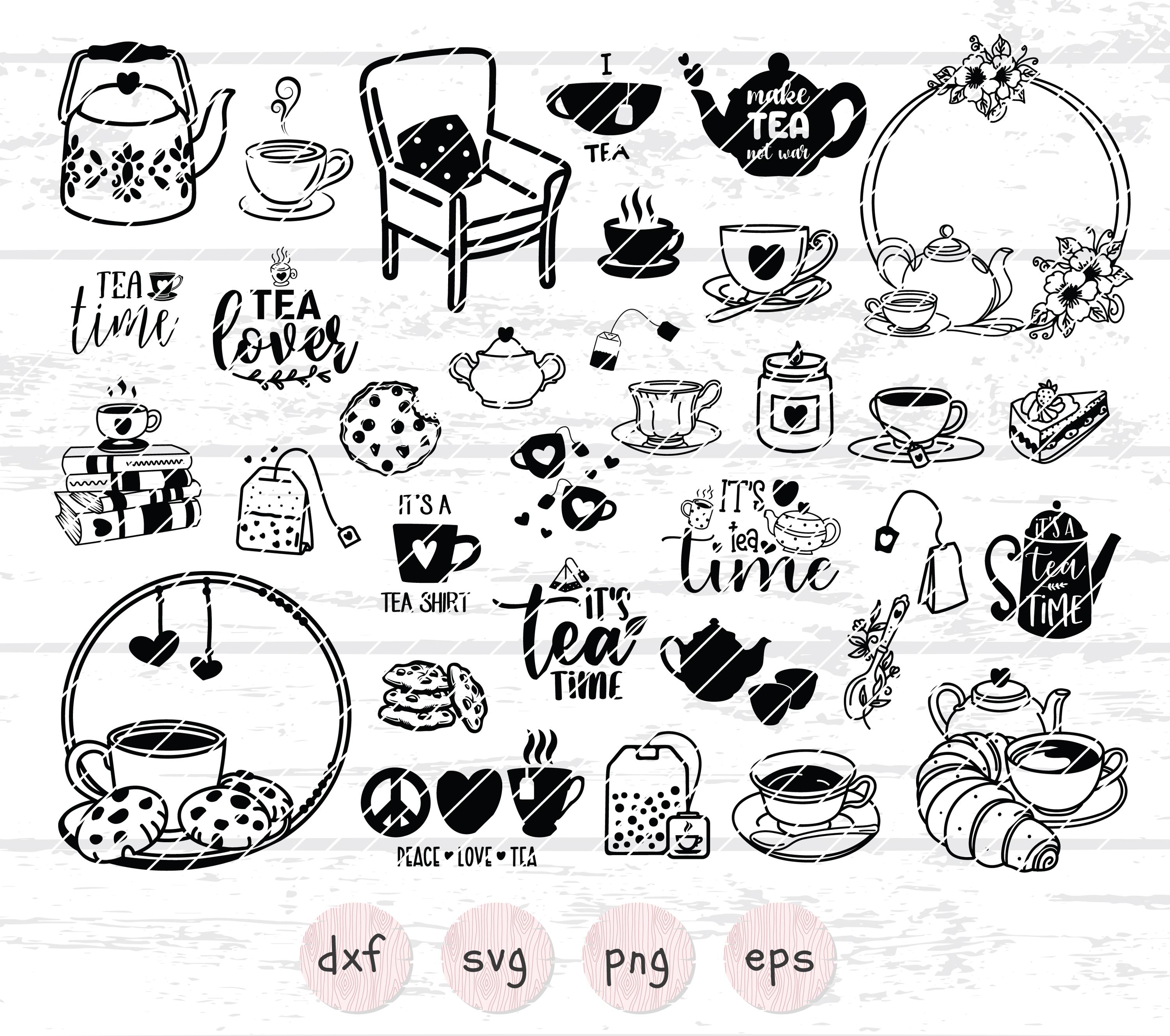 33 Tea SVG Bundle, Plotter Files Tea for Cricut, Tea Lover Svg, Tea ...