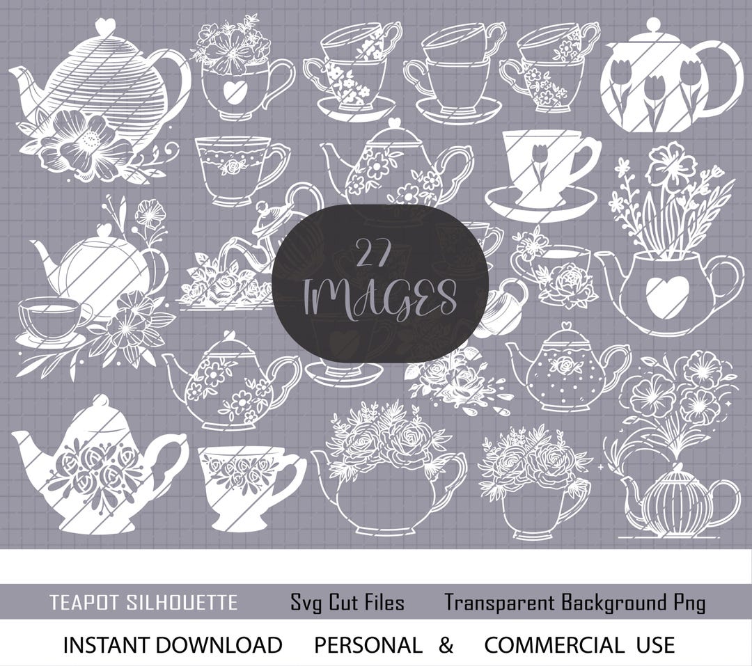 Teapot SVG, Teacup SVG, Tea Pot Flowers Svg, Tea Cup Flowers, Tea Cup ...