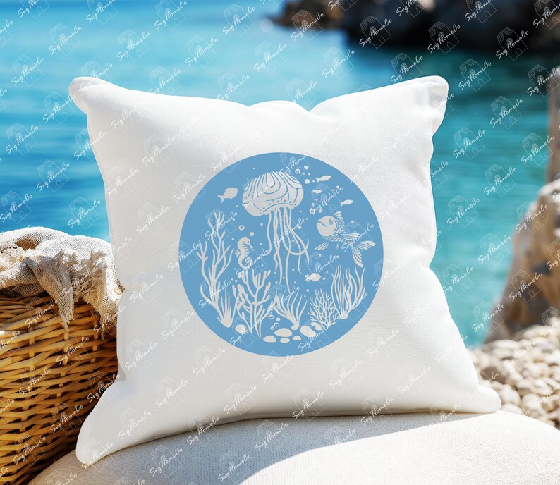 Underwater Scene Svg, Fish Scene Dxf Cut Files Ocean Laser Cut Svg Dxf ...