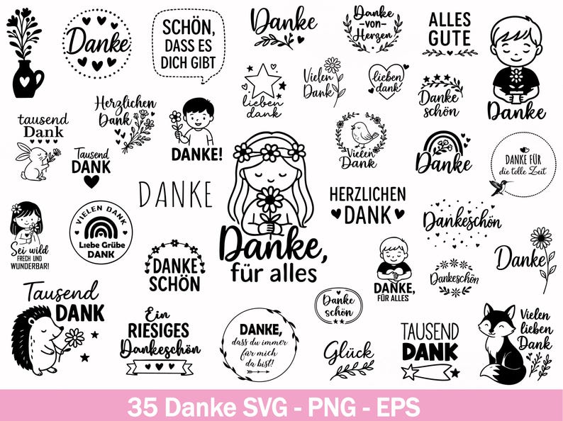 Danke Svg, Thank You Svg, Plotter File Herzensmensch, From the Heart ...