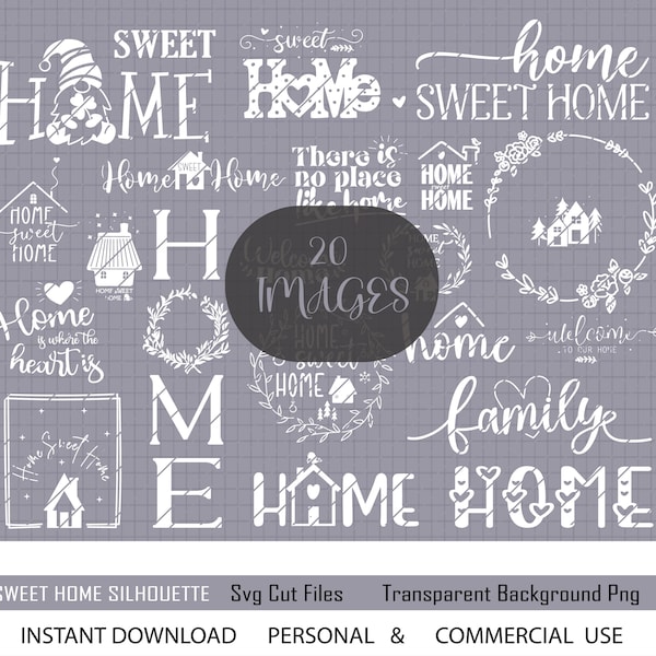 Sweet Home Clipart - Etsy