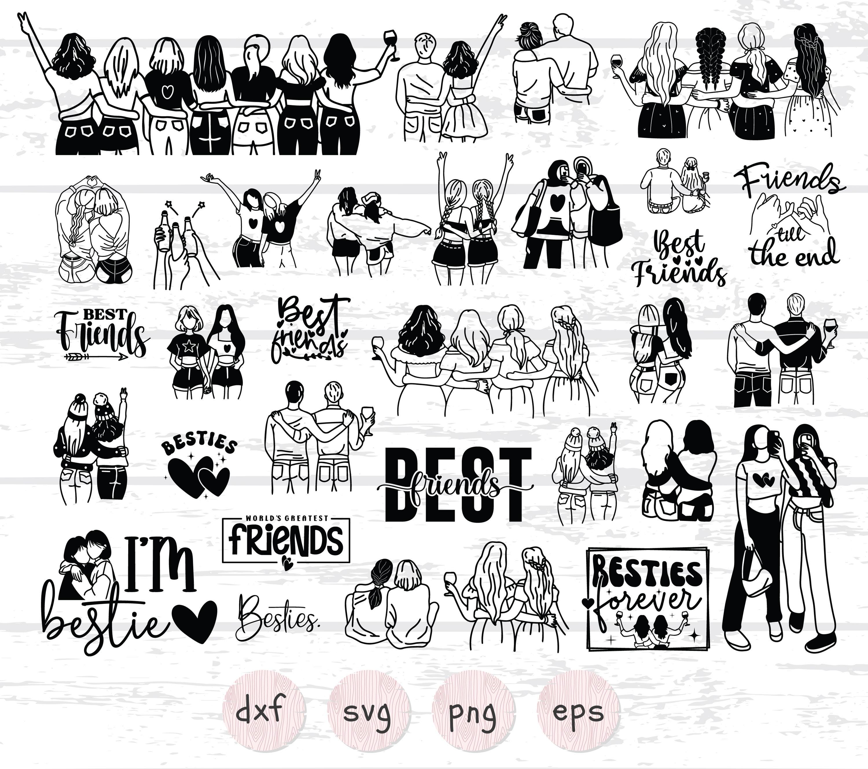 32 Best Friends Bundle Friends Svg Friends Png Cut Files Cricut ...