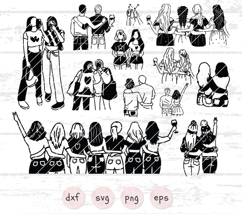 Best Friends Svg Bundle Friends Png Friends Svg Cut Files Cricut ...