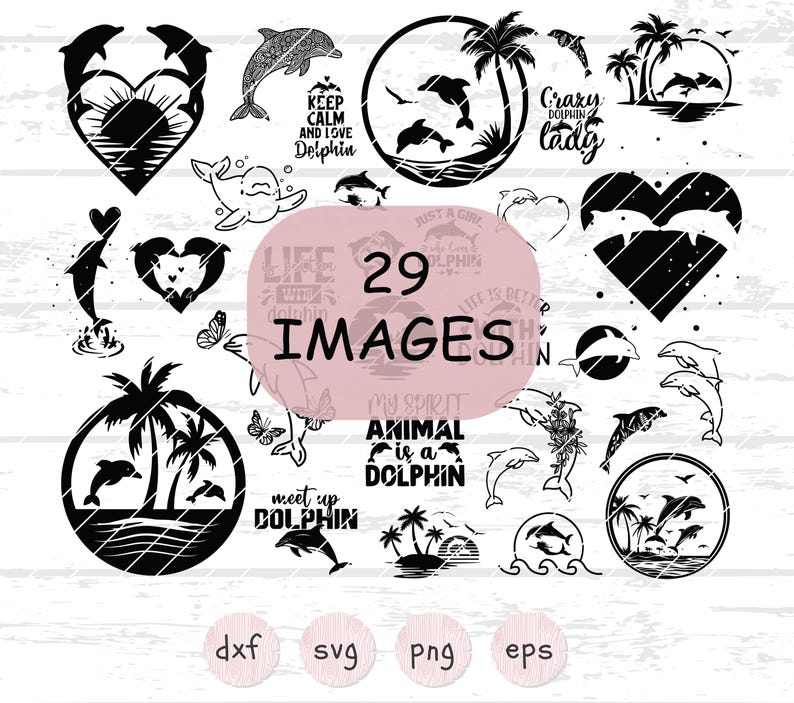 Dolphin Love Svg, Dolphin Svg Bundle, Dolphin Cut Files, Sea Animals ...