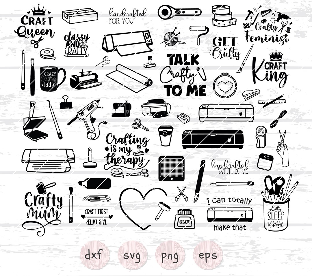 57crafting Tools SVG Bundle, Craft Svg EPS PNG Dxf Cricut Files - Etsy