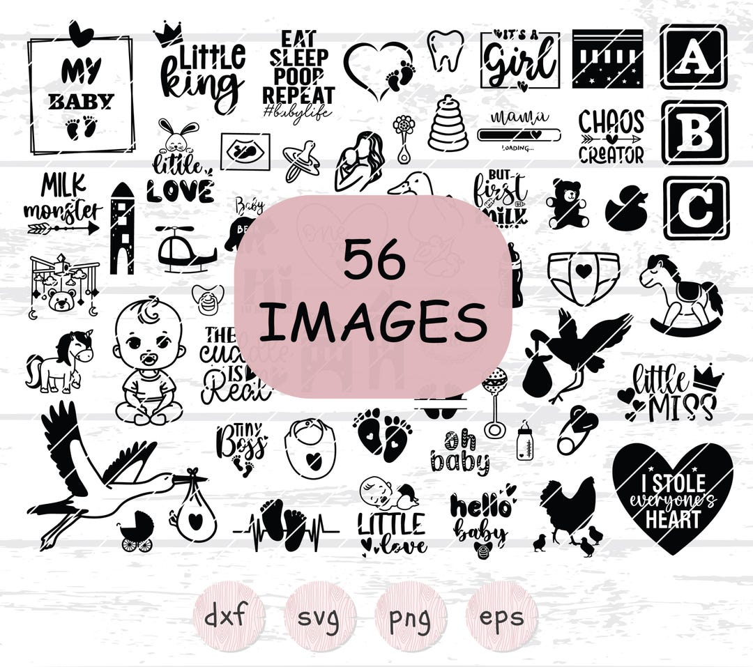Baby SVG Bundle, Baby PNG Bundle, Baby Clipart, Baby SVG Cut Files for ...