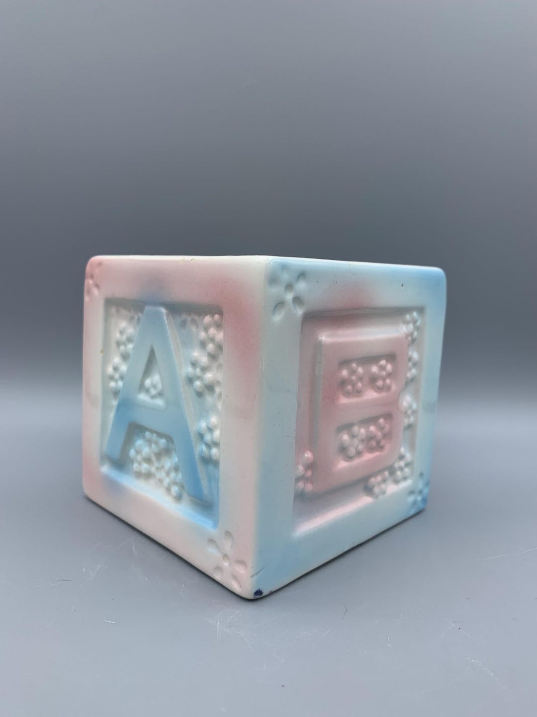 Vintage Ceramic Newborn Baby Alphabet Block Planter - Etsy