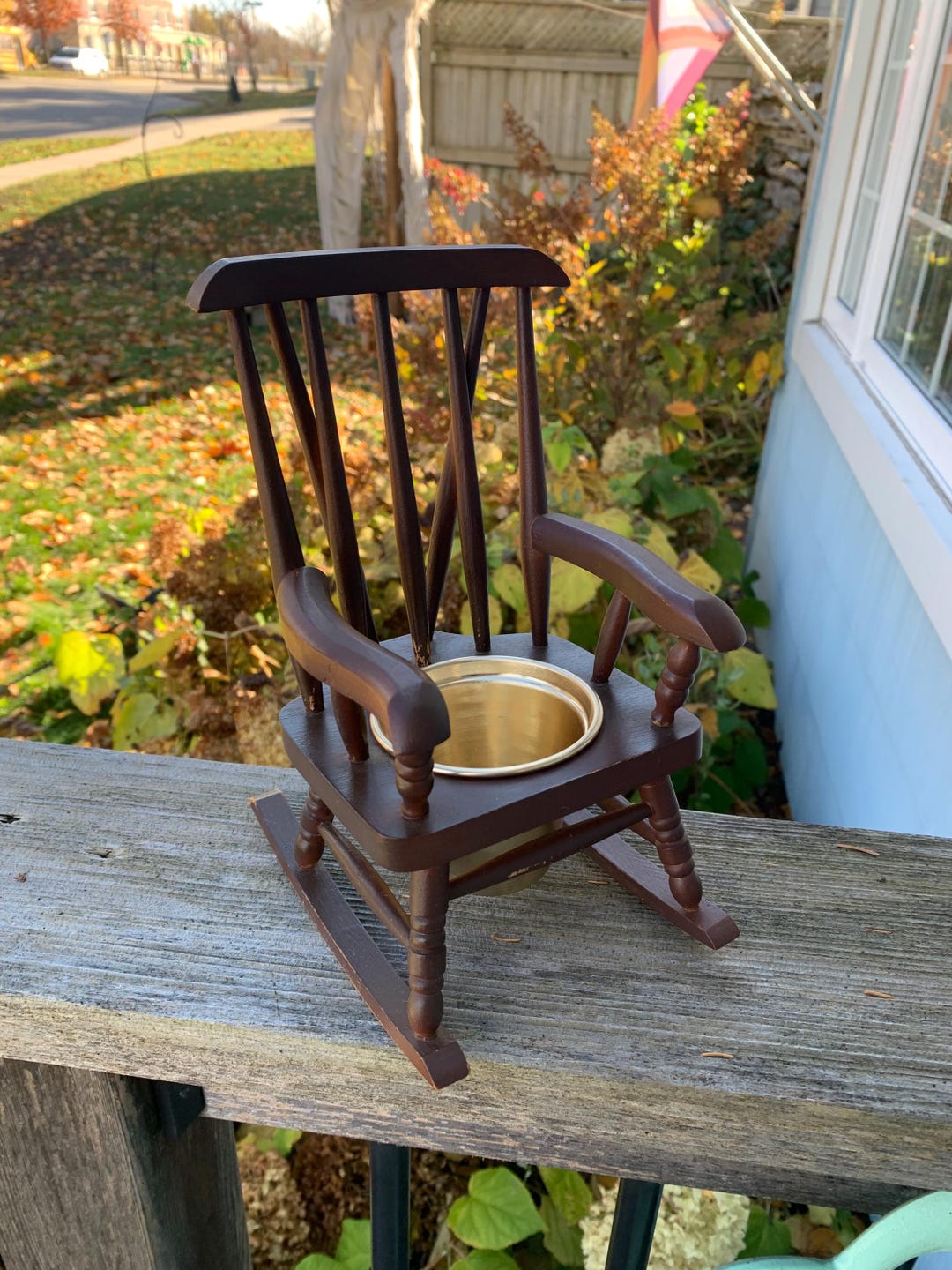 Vintage Mini Rocking Chair Planter - Etsy