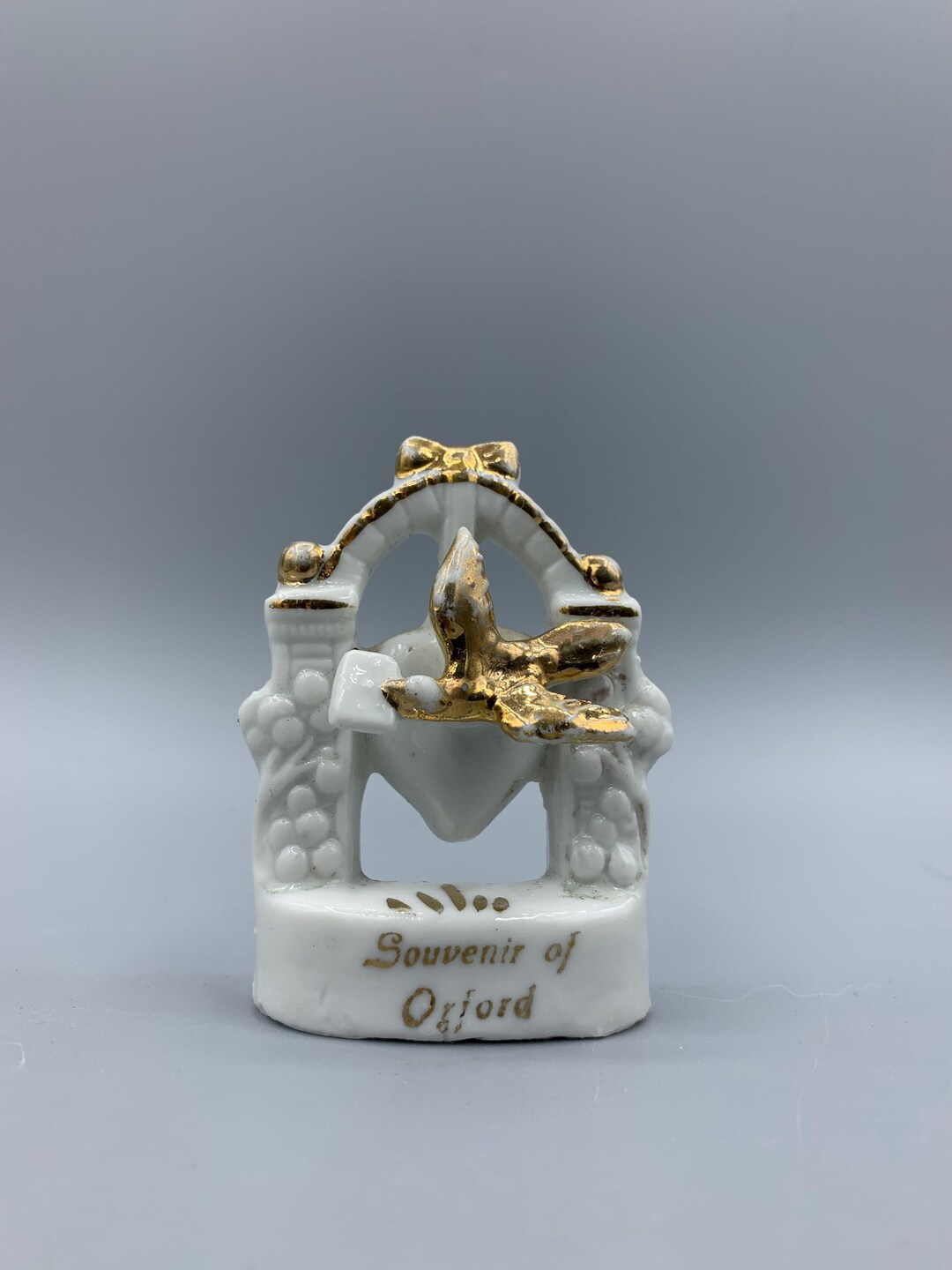 Antique Porcelain Whimsy / Cake Topper Good Luck Souvenir of Oxford ...