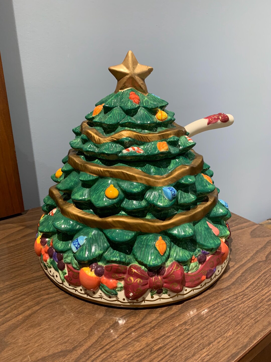 Vintage Christmas Large Bella Casa by Ganz Christmas Tree Punch Bowl ...