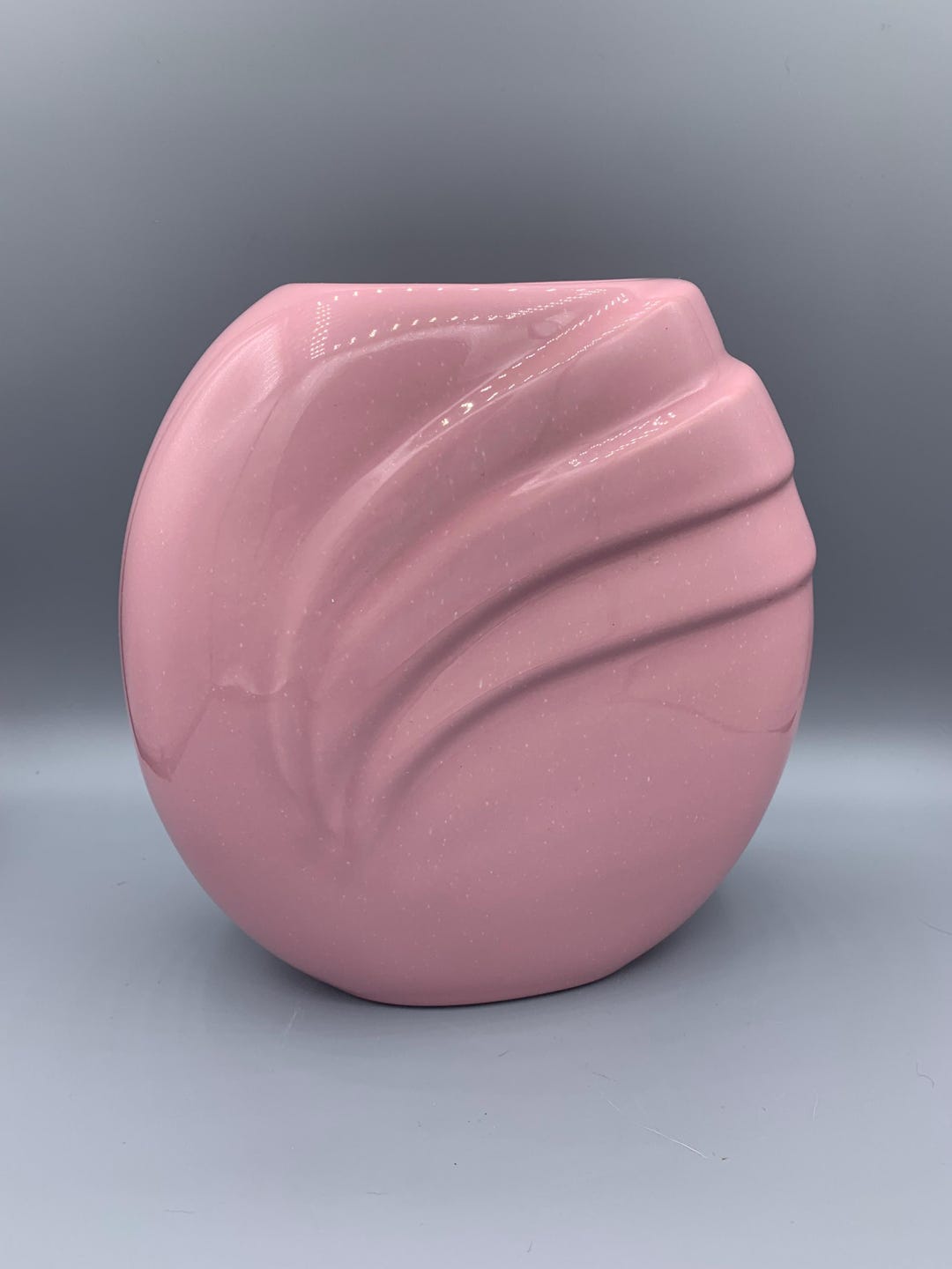 Vintage 1980s Art Deco Revival Dusty Rose Pink Flower Vase - Etsy