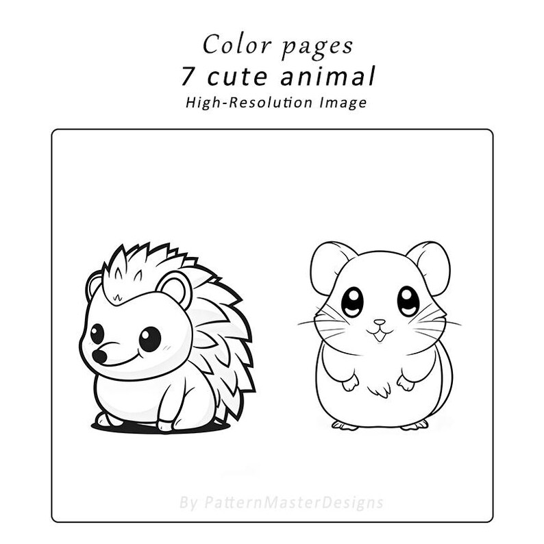 Animals Coloring Pages, Kawaii Color Pages, Cozy Coloring for Kids and ...