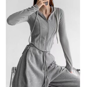 Women's Yoga Hoodie PDF Sewing Pattern, Sports Top, Yoga Zippered ...
