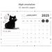 2025 Black Cat Calendar, Monthly Planner, Landscape Calendar, Monthly ...