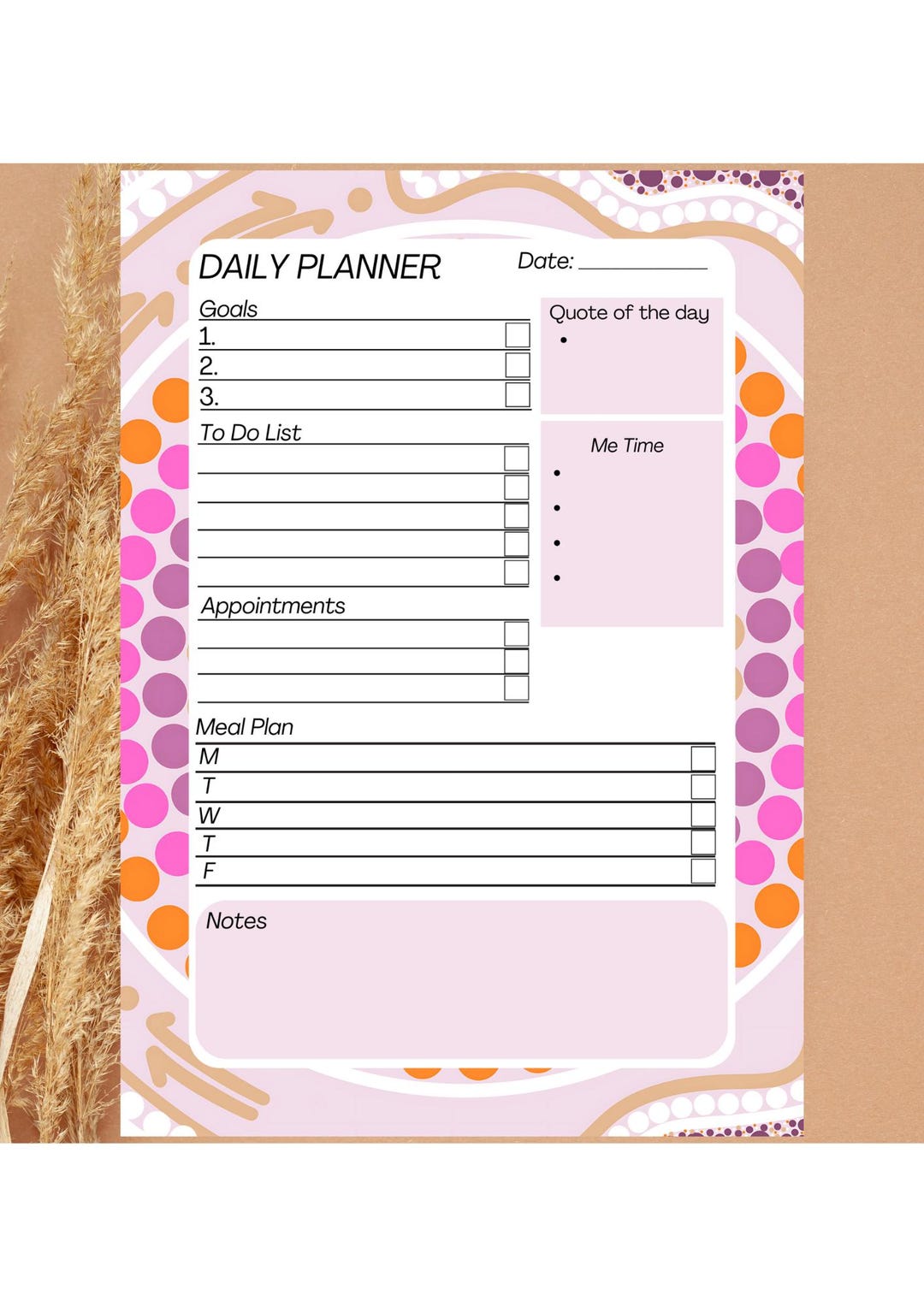 Printable Daily Planner 2025 - Indigenous Addition/ Daily Routine ...