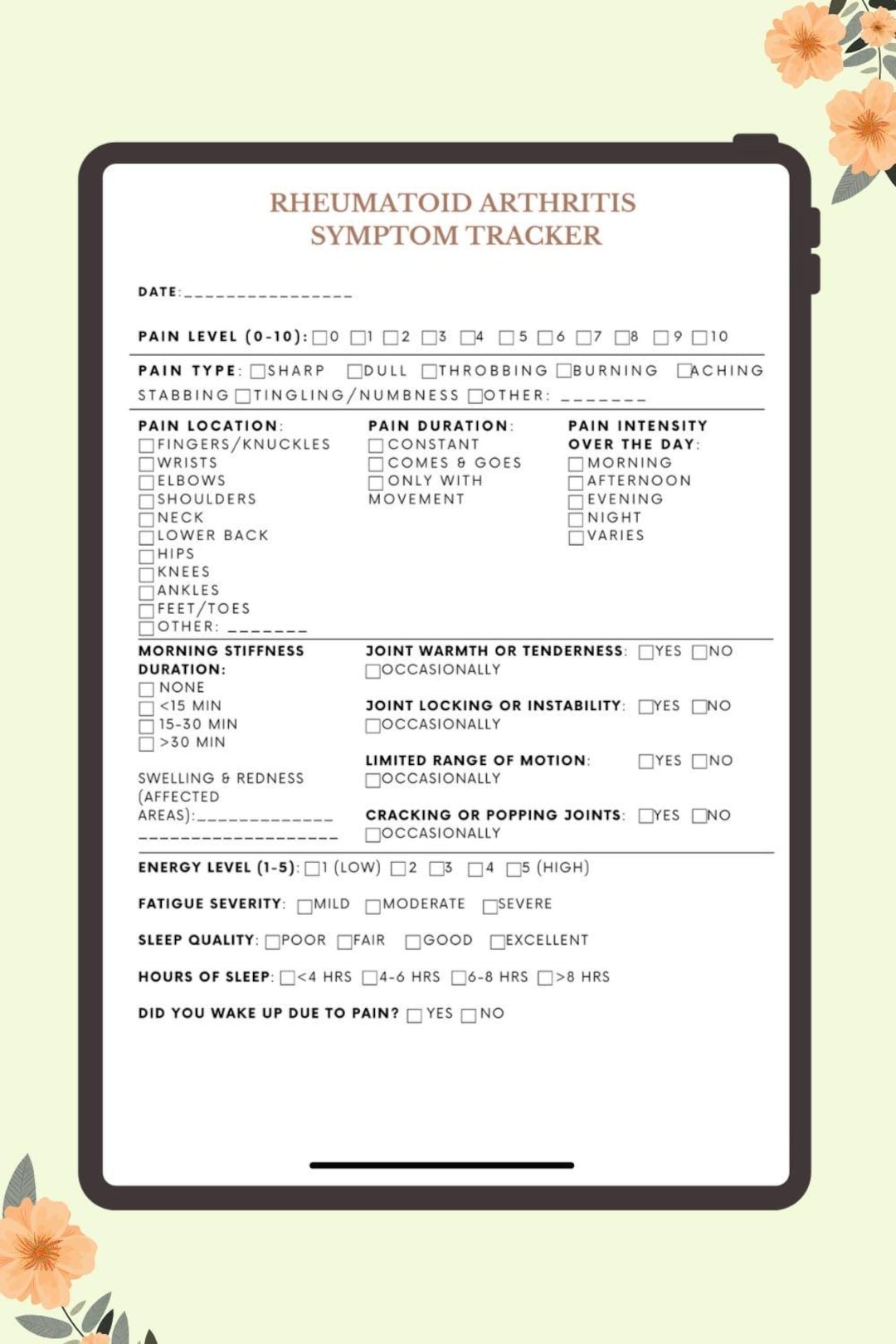 Rheumatoid Arthritis Symptom Tracker – Simple & Effective Way to ...