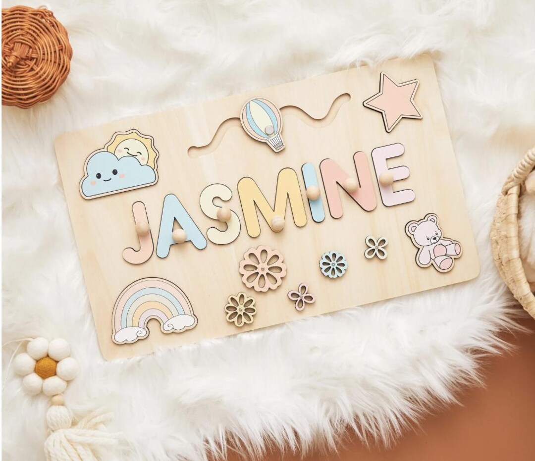 Personalized Name Puzzle With Pegs perfect as Christmas Gifts for Kids ...