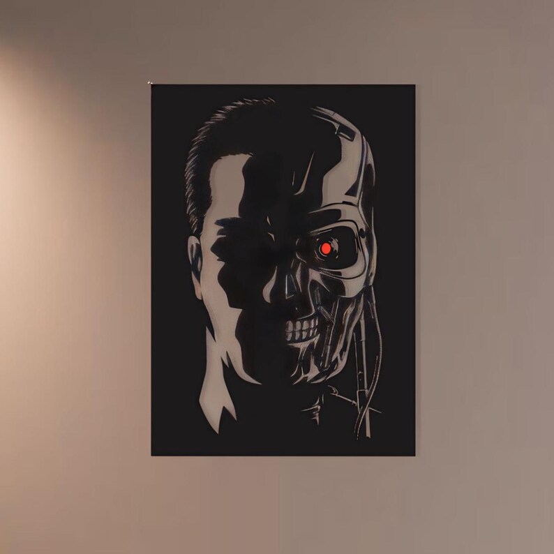 Terminator, Terminator Wooden Wall Decor, Terminator Wooden Wall Art ...