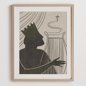 King David Wall Art, David’s Faith Journey Print, God’s Promise to ...