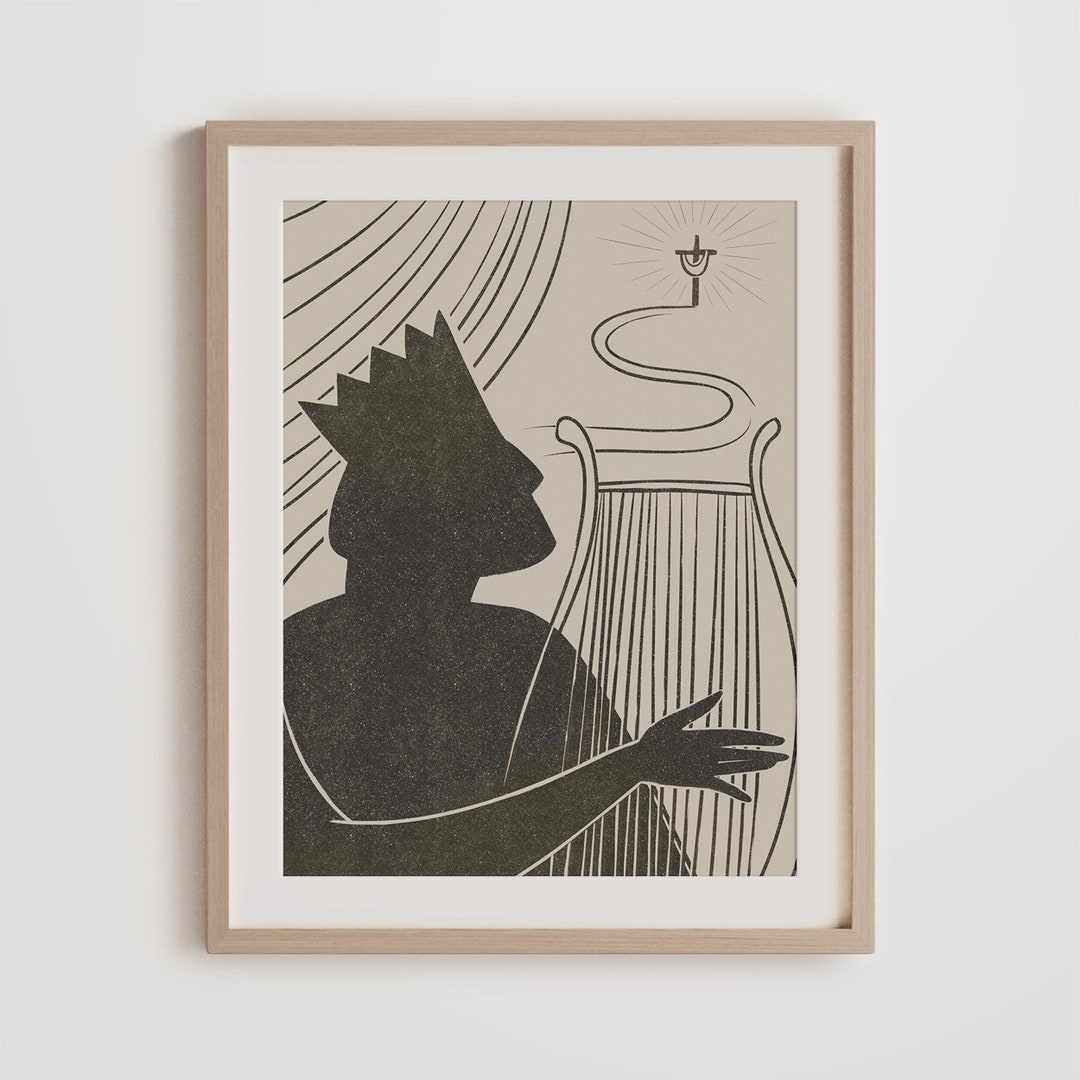 King David Wall Art, David’s Faith Journey Print, God’s Promise to ...