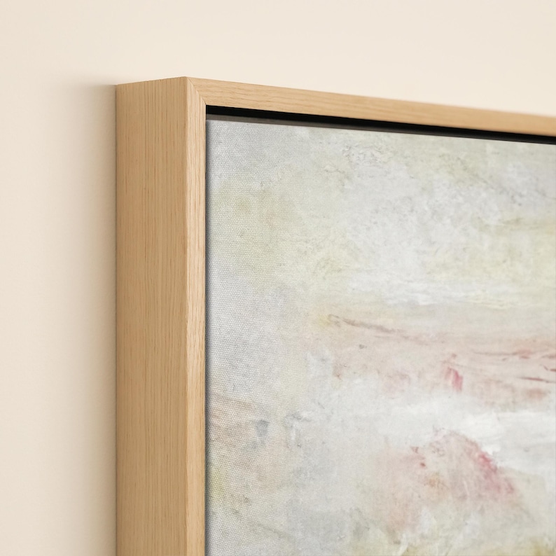 Misty Landscape Abstract Canvas Print Art | Atmospheric Soft Neutral ...