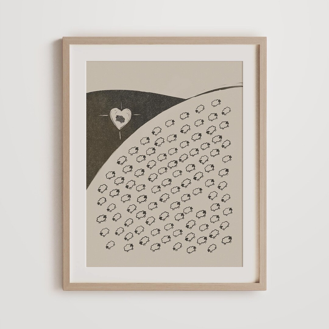 Parable of the Lost Sheep Wall Art, Jesus Seeking the Lost, Good ...