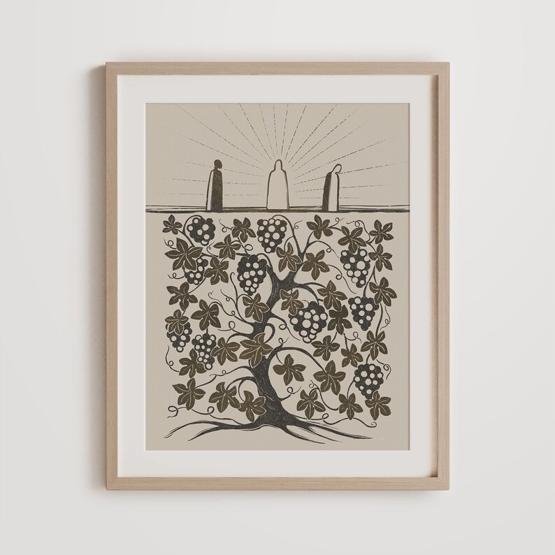 Parable of the Two Sons Wall Art, Father Sons and Vineyard Print ...