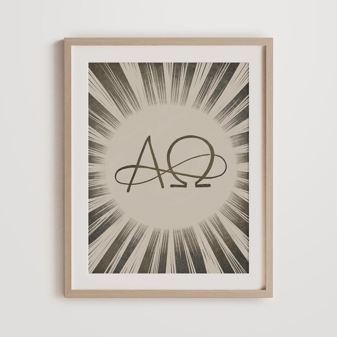 Alpha and Omega Wall Art, Christian Symbol Print, Beginning and End ...
