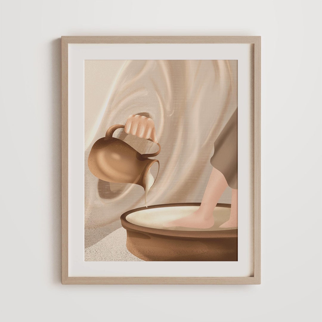 Jesus Washes His Disciples Feet Wall Art, Jesus' Love and Humility ...