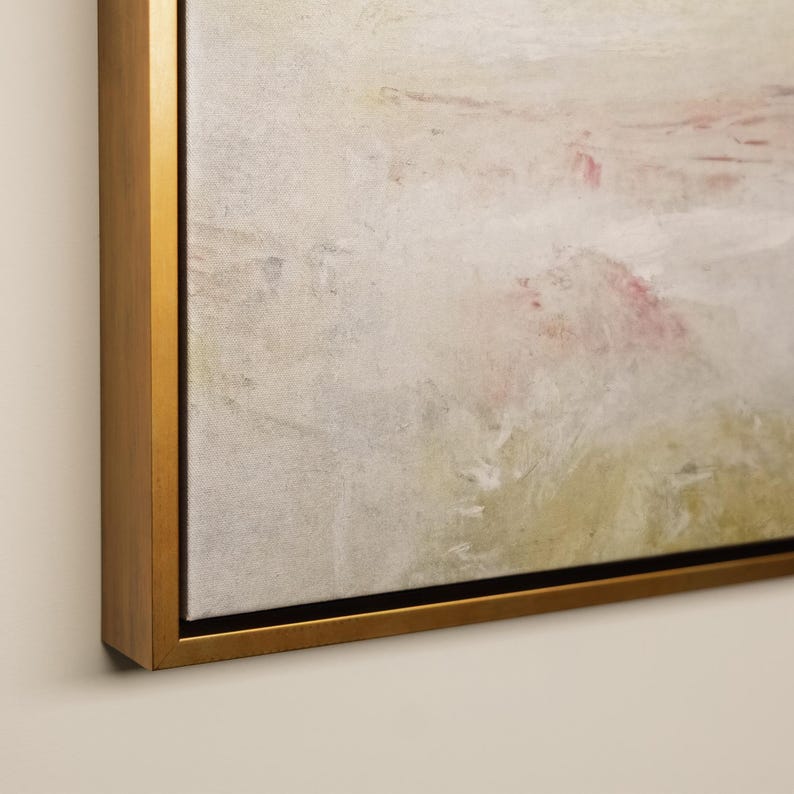 Misty Landscape Abstract Canvas Print Art | Atmospheric Soft Neutral ...