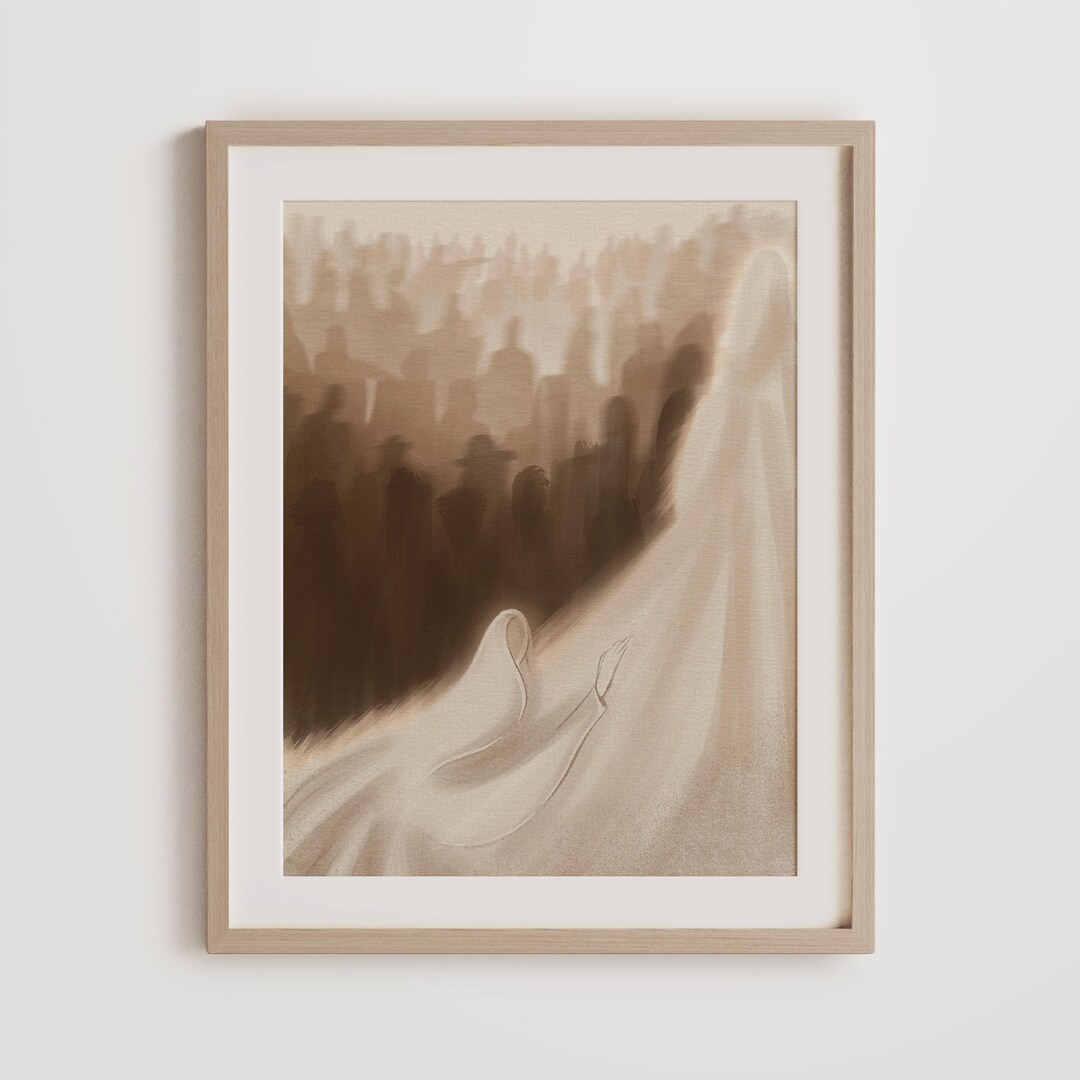 Jesus Heals a Sick Woman Wall Art, Woman Touching Jesus' Garment Print ...