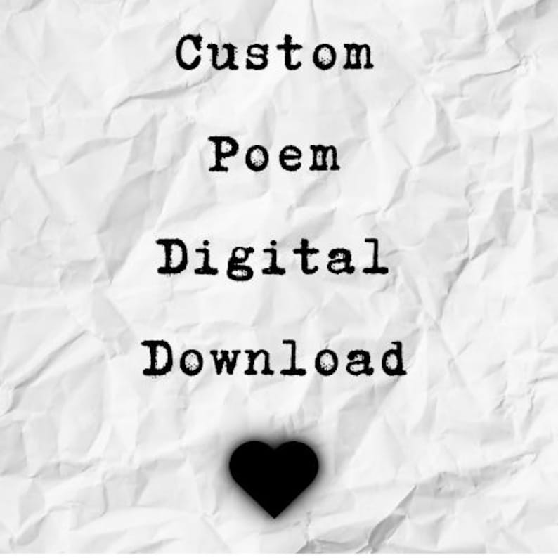 Custom Poem - Etsy