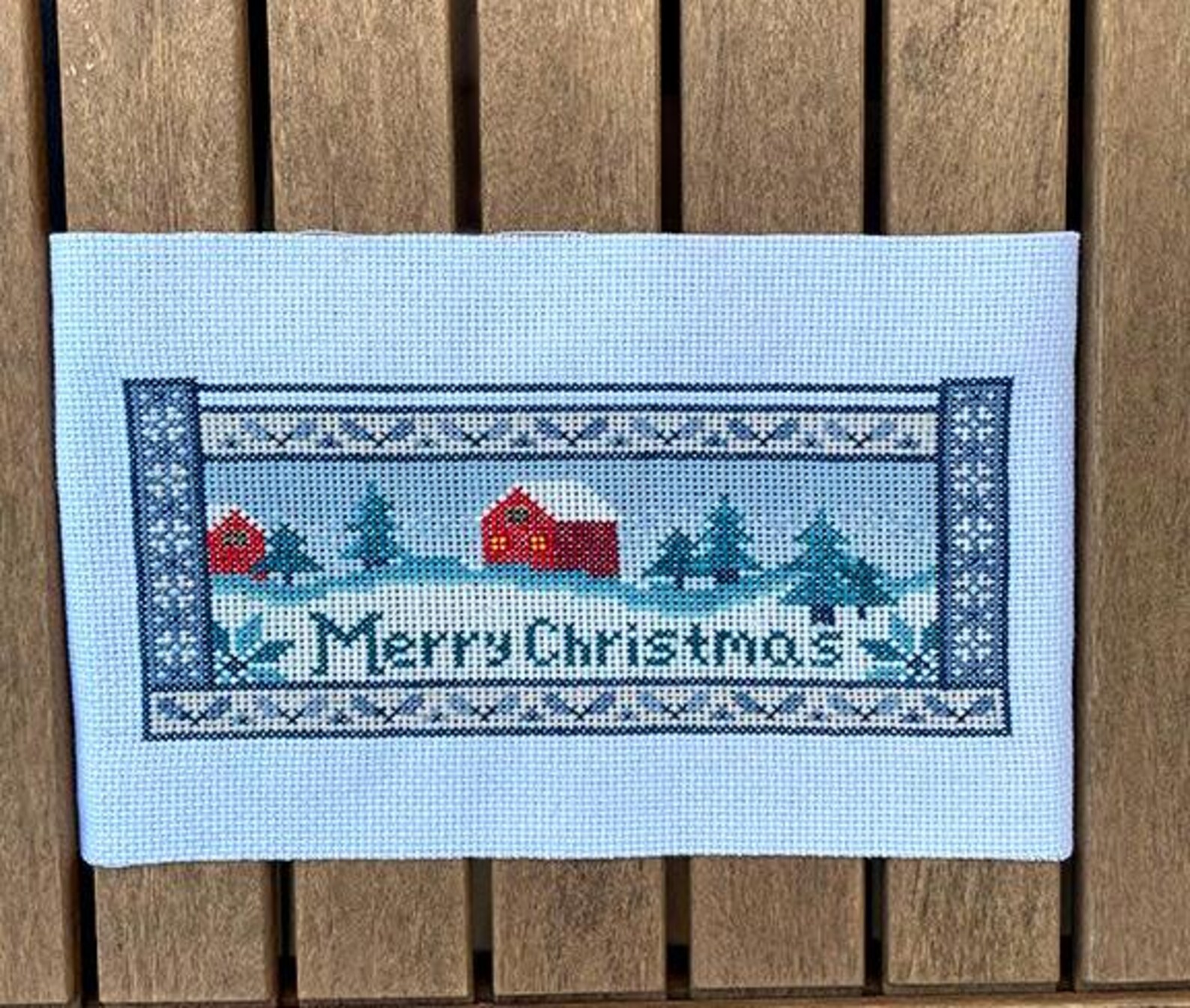 Christmas Scene, Cross Stitch Pattern Snow Winter Landscape Download ...