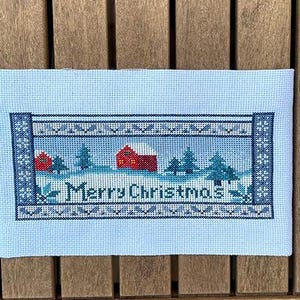 Christmas Scene, Cross Stitch Pattern Snow Winter Landscape Download ...