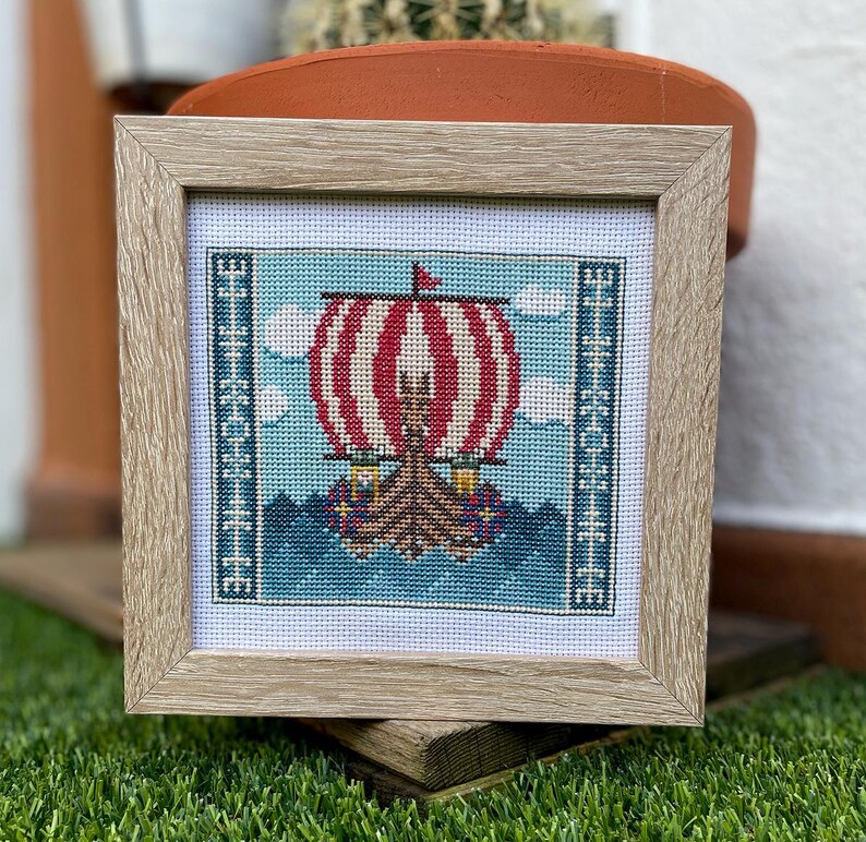 Vikings Ahead Cross Stitch Pattern. Colourful Viking Pattern - Etsy