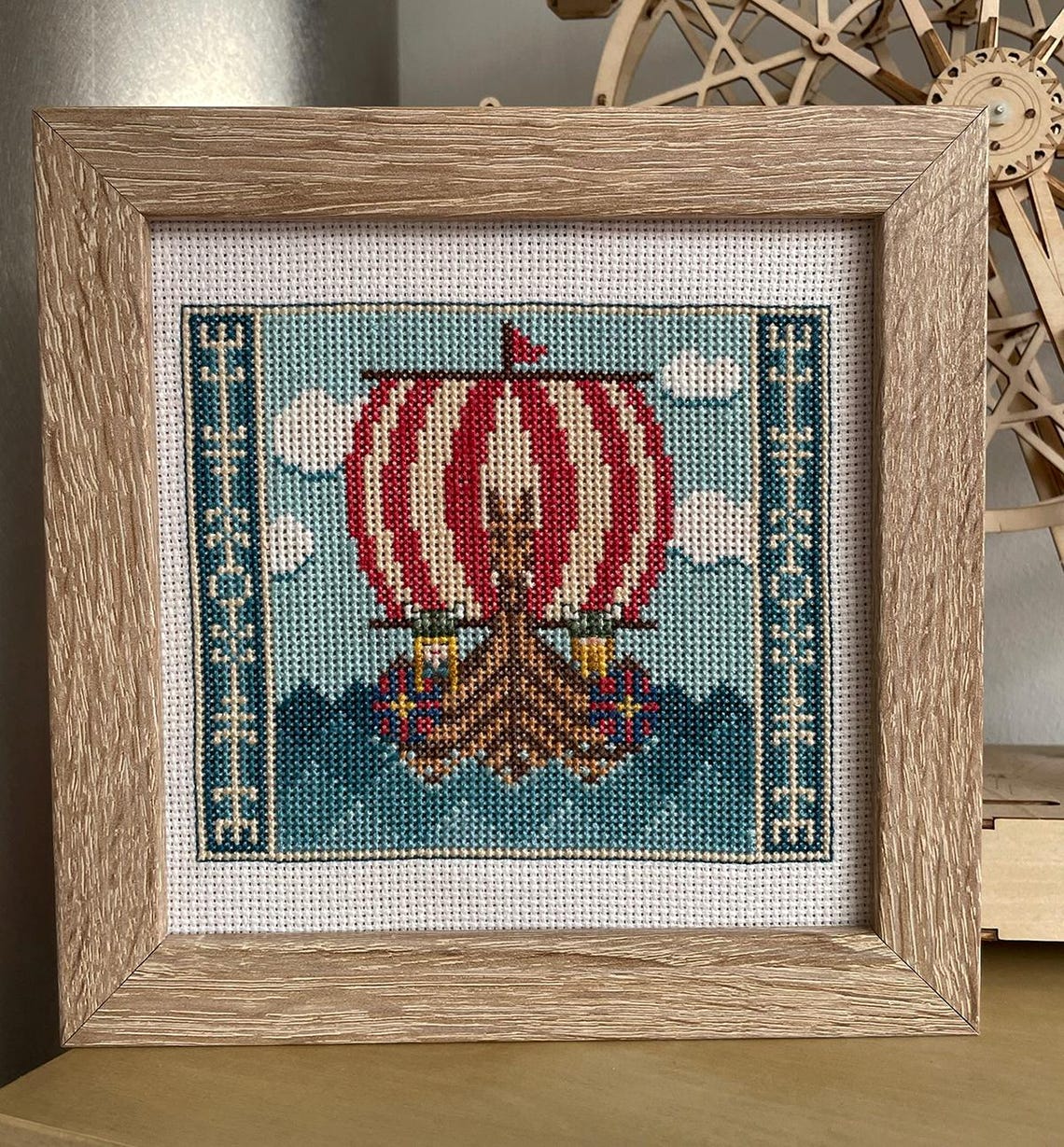 Vikings Ahead Cross Stitch Pattern. Colourful Viking Pattern - Etsy