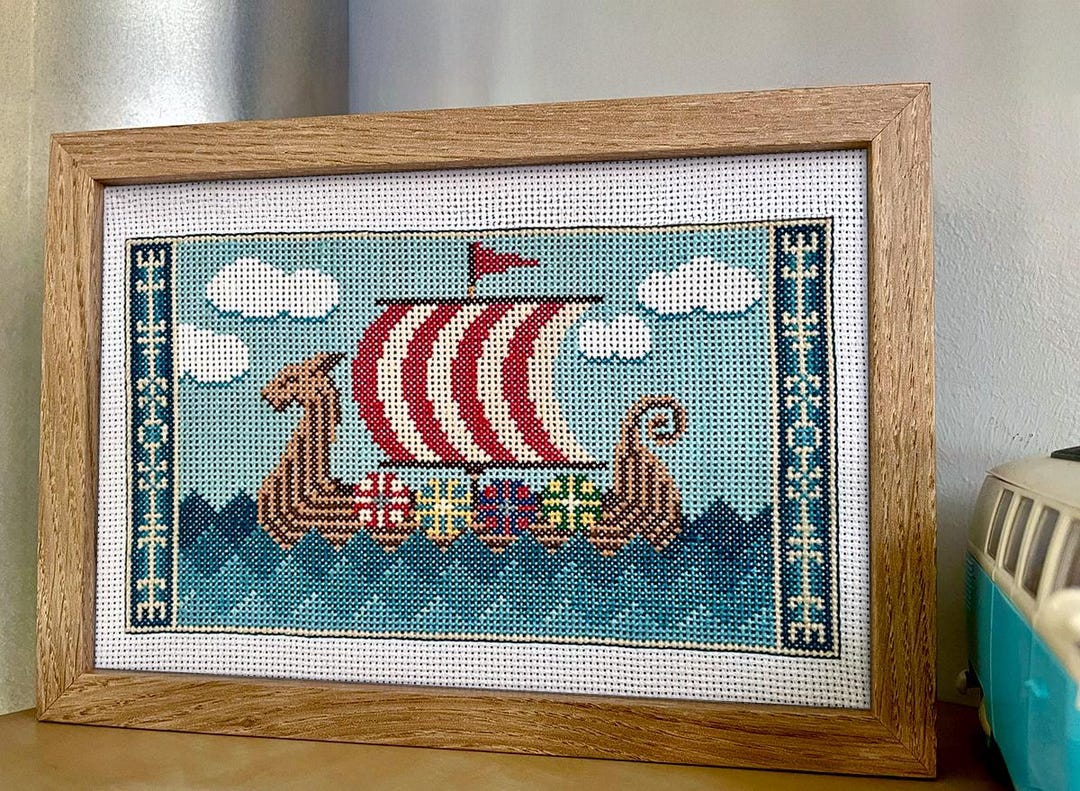 Vikings Cross Stitch Pattern. Downloadable Cross Stitch Pattern. Cross ...