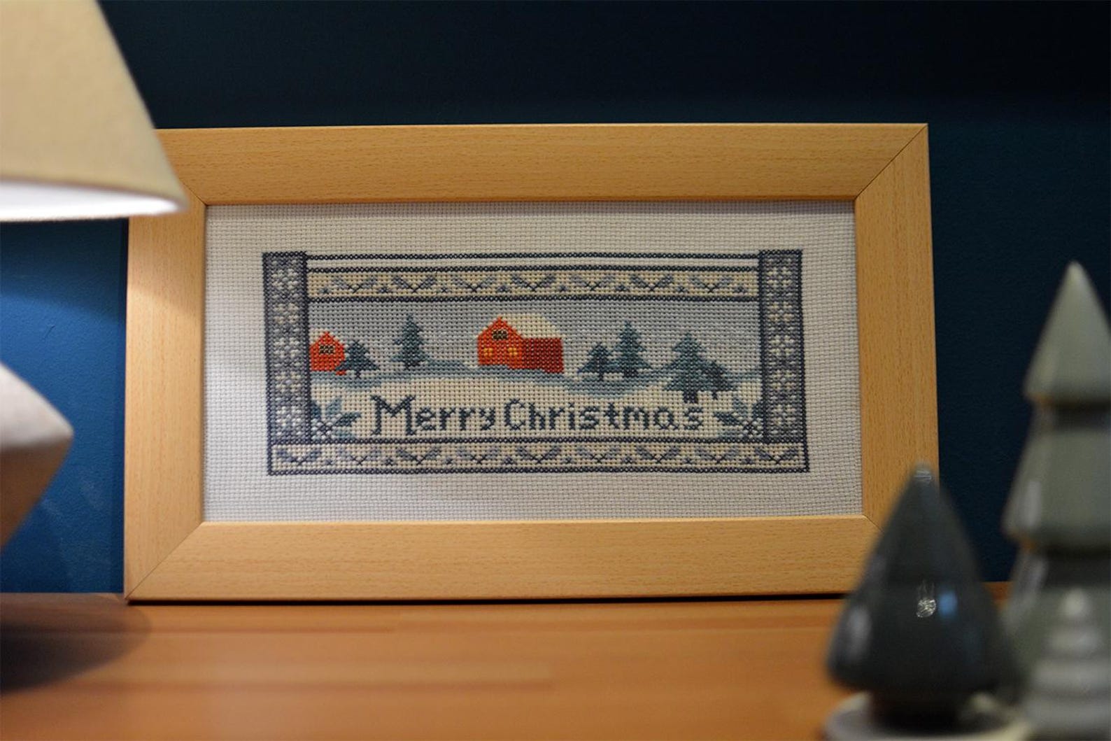 Christmas Scene, Cross Stitch Pattern Snow Winter Landscape Download ...