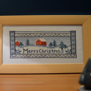 Christmas Scene, Cross Stitch Pattern Snow Winter Landscape Download ...